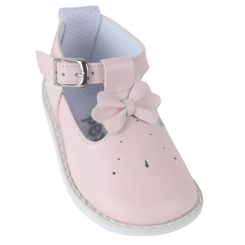 Pex Baby Pink Oriana Bow Shoes | Nuvola Childrenswear